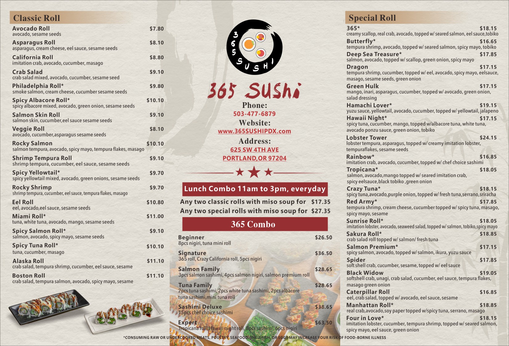 365 Sushi - Sushi Restaurant | Online Order | Portland | OR